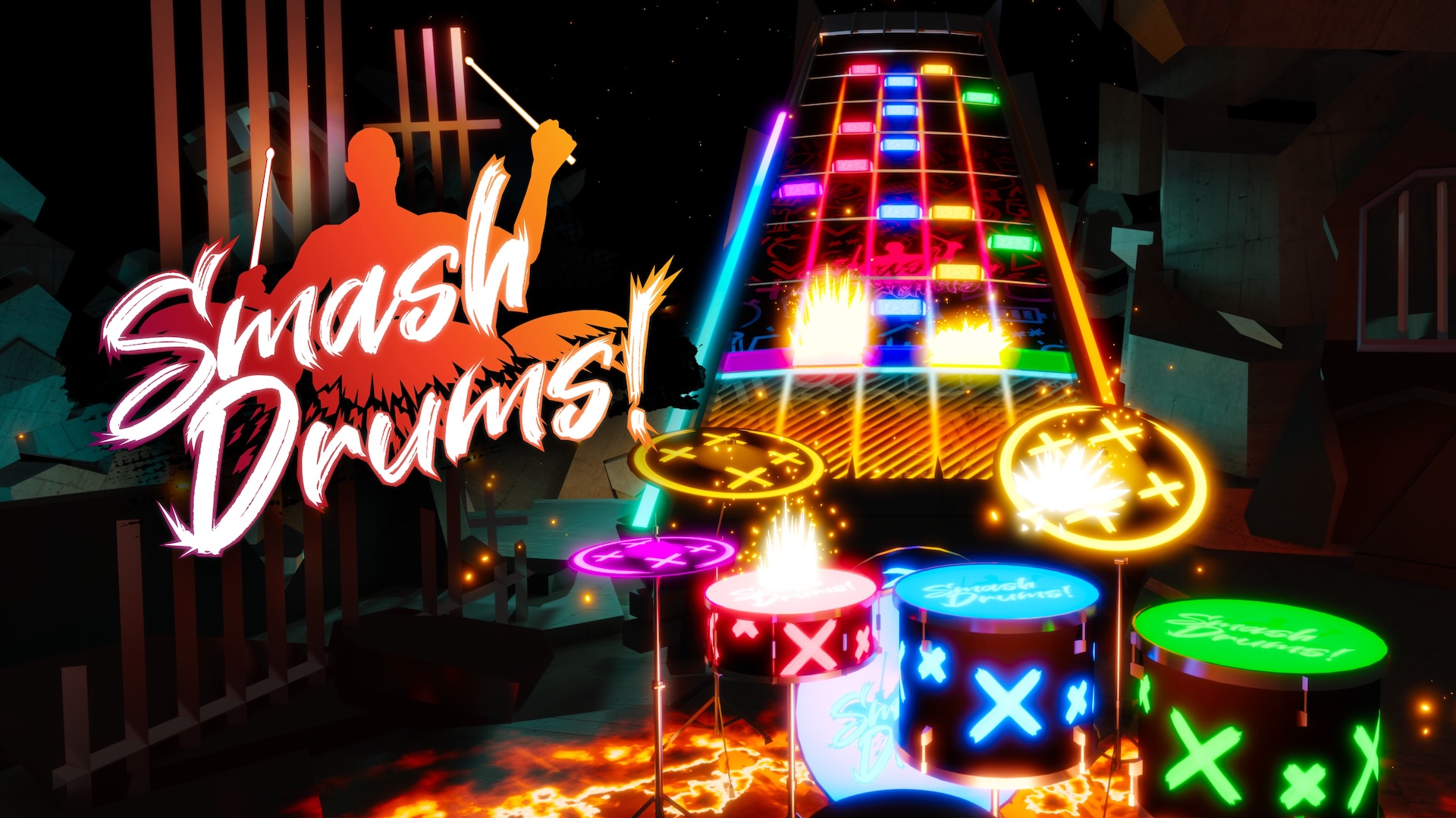 Smash Drums rocks on PSVR 2, but the Quest version holds its own